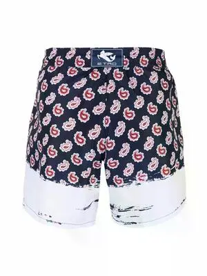 Etro Paisley-print Swim Shorts - Blue