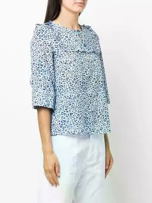 Baum Und Pferdgarten Animal Print Organic Cotton Blouse
