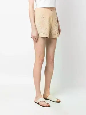 TWINSET Broderie Anglaise Shorts - Neutrals