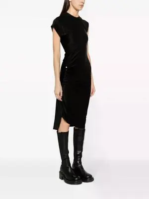 Rabanne Asymmetric Draped Midi Dress