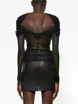 Christopher Esber Veiled Silk Top - Black