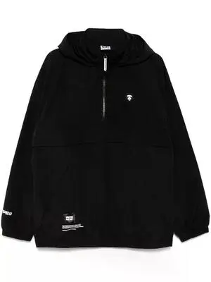 AAPE BY *A BATHING APE Moonface Logo Half-zip Jacket - Black