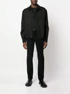Brioni Straight-leg Cotton Trousers - Black