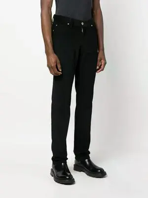 Brioni Straight-leg Cotton Trousers - Black