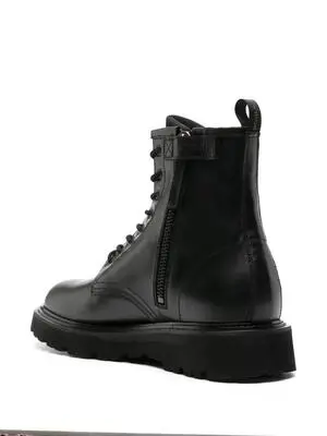 Woolrich Calf Leather Lace Up Zip Up Boots