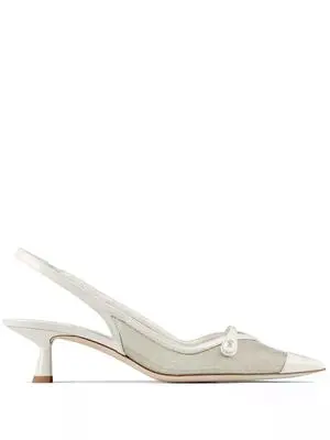 JIMMY CHOO Amita 45mm Slingback Pumps - Silver