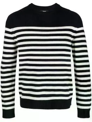 Theory Striped Cotton Jumper
