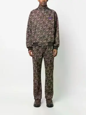 Needles Pintuck Bold-checked Trousers - Brown