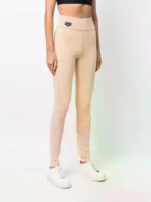 Philipp Plein Stud-detail Sheer-paneling Leggings