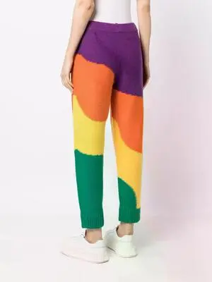 Mira Mikati Wavey Stripe-print Intarsia Trousers