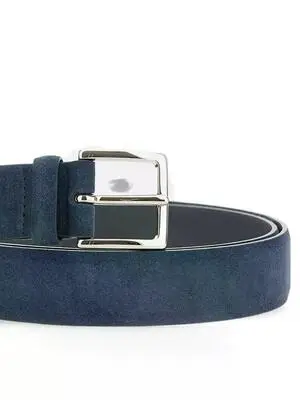 Orciani Metal Buckle Suede Belt - Blue