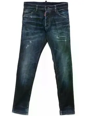 Dsquared2 Distressed Skinny-cut Jeans - Blue
