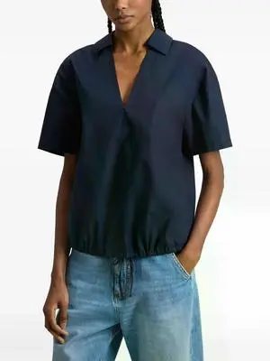 Woolrich Poplin Blouse With Drawstring Hem