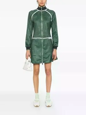 Gcds Pinstriped Zip-up Mini Dress