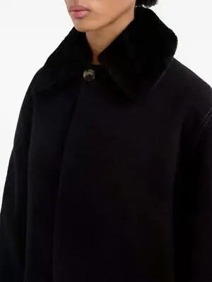 Marni Single-breasted Shearling Collar Coat