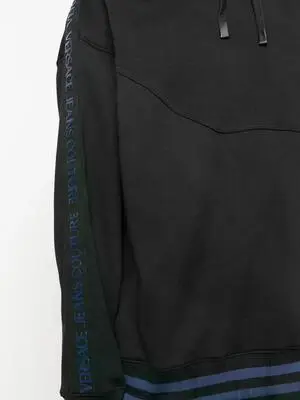 Versace Logo-print Striped-trim Hoodie