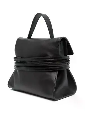 Moschino Small Tie Me Top Handle Bag - Black