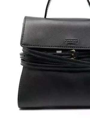 Moschino Small Tie Me Top Handle Bag - Black