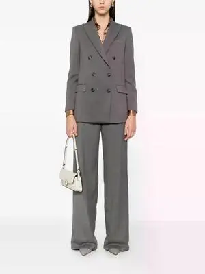 BLANCA VITA Double-breasted Flannel Blazer