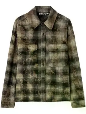 Palm Angels Logo-print Check-pattern Shirt