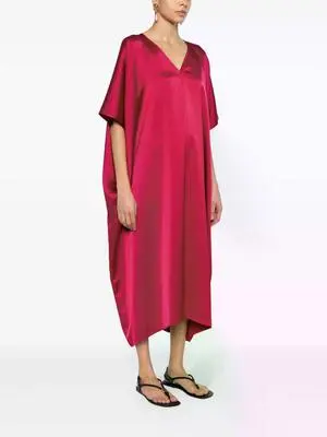 BLANCA VITA Satin Shift Midi Dress