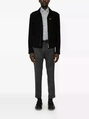 BARBA NAPOLI Striped Shirt - Black