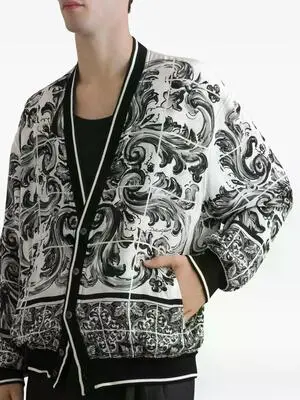 Dolce & Gabbana Majolica Print Silk Jacket