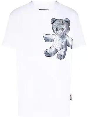 Philipp Plein Teddy Bear Paisley-print T-shirt - Blue