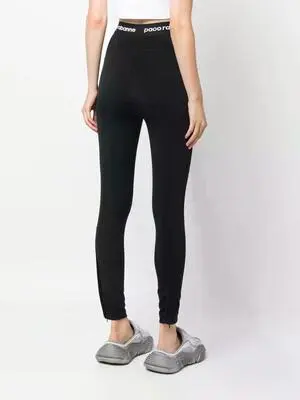 Rabanne Logo-waistband High-waisted Leggings