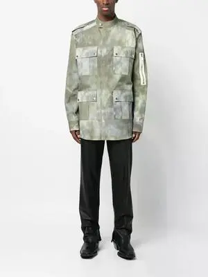 Balmain Faded Effect Military Jacket