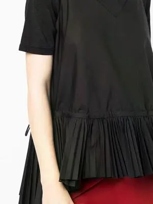 JUUN.J Layered Pleated Hem T-shirt