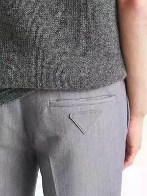 Prada Triangle Logo Mohair-wool Trousers