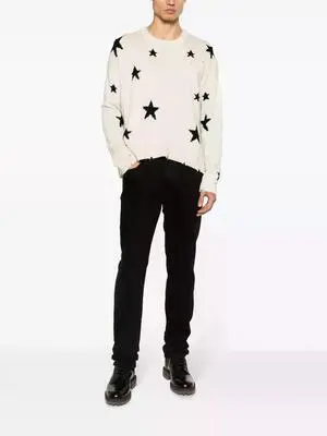 Zadig&Voltaire Star Intarsia Distressed Cashmere Jumper