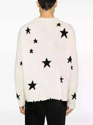 Zadig&Voltaire Star Intarsia Distressed Cashmere Jumper