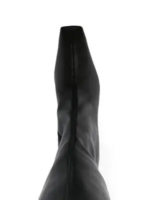 COURREGES Knee-high Faux-leather Boots With Sculpted Heel