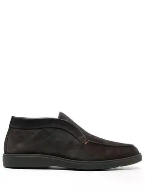 Santoni Round Toe Ankle Boots - Brown