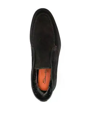 Santoni Round Toe Ankle Boots