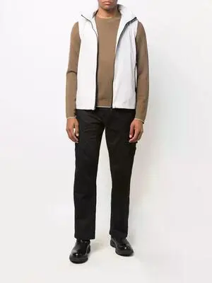 Herno Detachable Hood Zip-up Vest - Neutrals