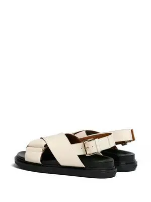 Marni Fussbett Leather Sandals - Neutrals