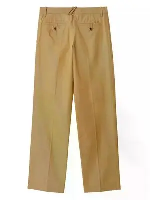 Burberry Straight-leg Cotton Trousers - Neutrals