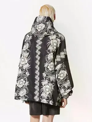 Valentino Garavani Graphic Print Hooded Jacket - Black