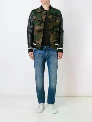Valentino Garavani Rockstud Camouflage Bomber Jacket