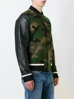 Valentino Garavani Rockstud Camouflage Bomber Jacket