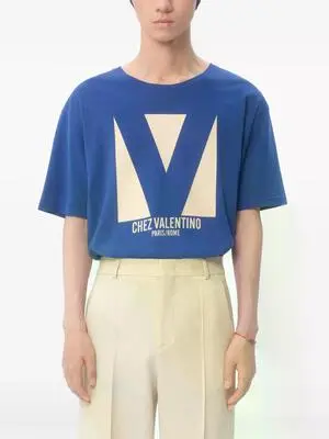 Valentino Garavani Chez-print T-shirt - Blue
