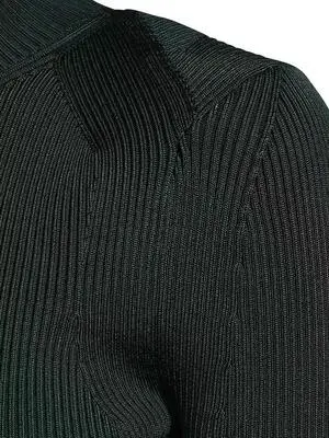Stella McCartney Stretch Knit Mock Neck Top - Green