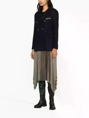 Fabiana Filippi Double-breasted Blazer With Vertical Stripes