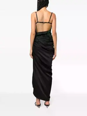 Jacquemus La Saudade Floral-embroidered Asymmetric Dress