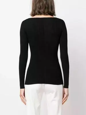 Pinko Ribbed-knit Top With Love Birds Buckle