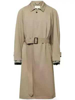 MAISON MARGIELA Spread-collar Wool Trench Coat - Neutrals