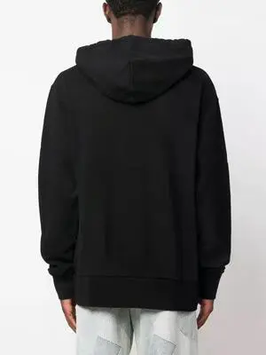 JW Anderson Logo-embroidered Cotton Hoodie - Black